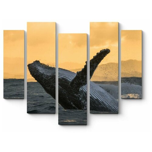 Модульная картина Величественный кит 121x98