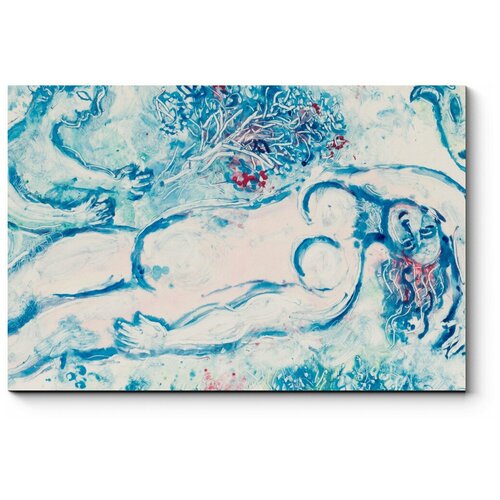 Модульная картина Nu rose reposant, Марк Шагал 80x53