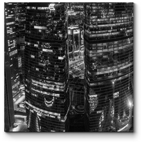 Модульная картина Огни ночной Москвы80x80