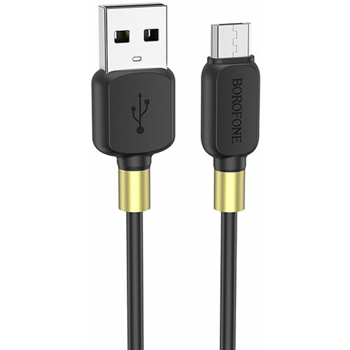 Дата-кабель USB универсальный MicroUSB Borofone BX59 Defender (черный)