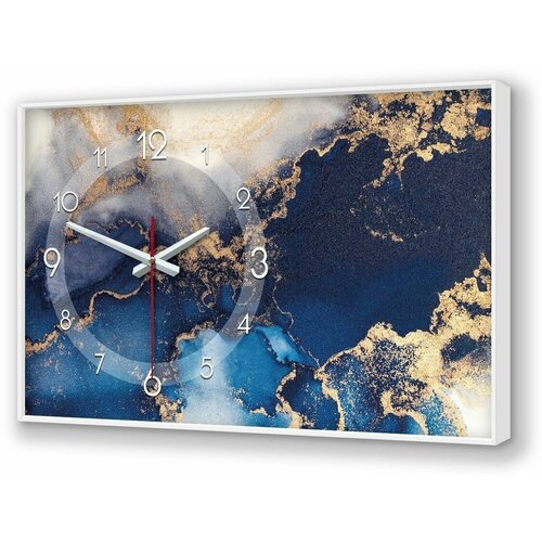 Настенные часы-картина "Синие флюиды" 35х57 см. "Topposters"