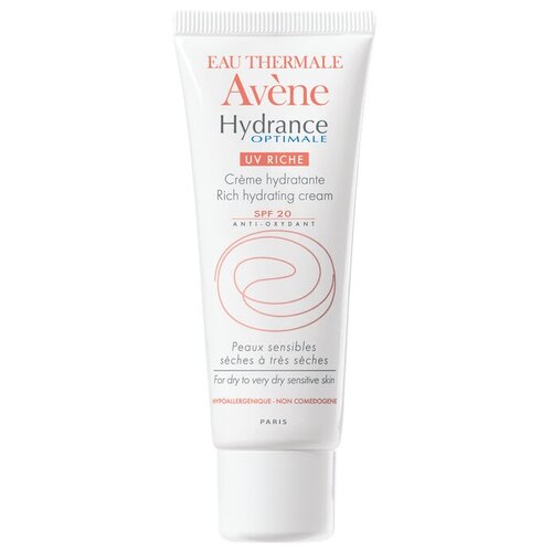 AVENE Hydrance Optimale UV20 Riche Увлажняющий крем для сухой кожи лица, 40 мл