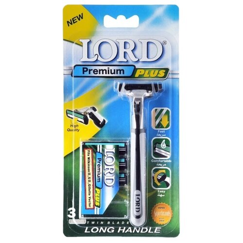 Многоразовый бритвенный станок Lord Premium Plus, 4 шт.