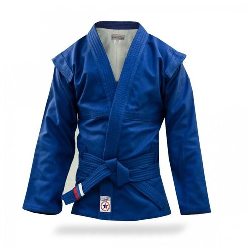 Куртка для самбо Крепыш Я, сертификат ВФС, размер 150, синий