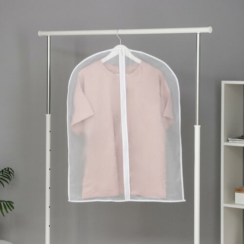 Чехол для одежды плотный, 60×80 см, PEVA, цвет белый