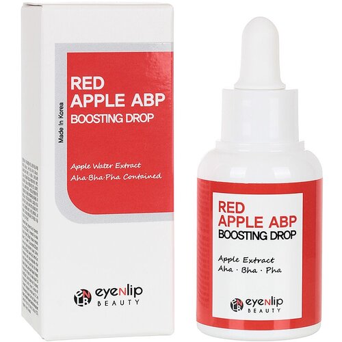 Сыворотка для лица ампульная с AHA, BHA и PHA кислотами и экстрактом яблока Eyenlip Red Apple ABP Boosting Drops, 30 мл
