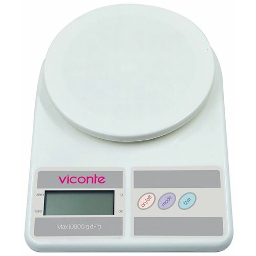 Кухонные весы VICONTE VC-528 до 10 кг, белый