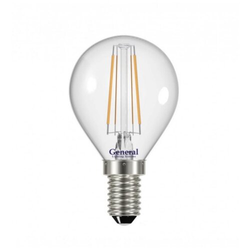 Лампа филамент светодиодная 7Вт шар General 647800 GLDEN-G45S-7-230-E14-2700