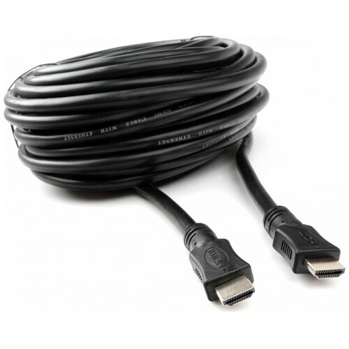 Кабель HDMI Cablexpert , 15м, v2.0, 19M/19M, серия Light, черный, позол. разъемы, экран