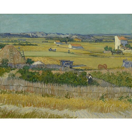 "Сбор урожая", Ван Гог, Винсент, картина (репродукция) (55х44 см / на подрамнике)