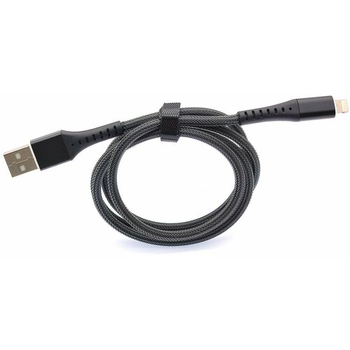 Кабель для зарядки телефона, смартфона Орбита OT-SMI32 Черный кабель USB 2.4A (iOS Lightning) 1м