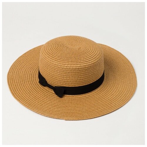 Шляпа женская MINAKU "Summer", размер 56-58, цвет коричневый