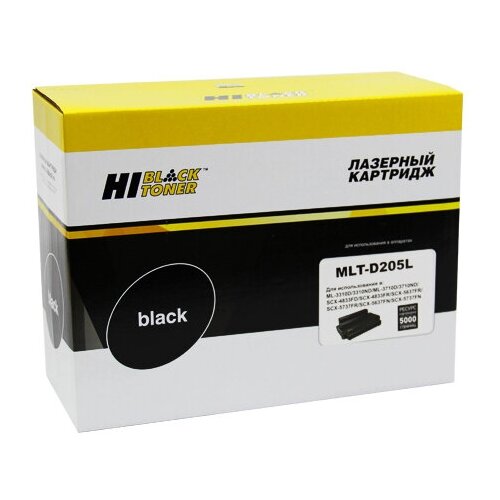 Картридж Hi-Black MLT-D205L для Samsung ML-3310D/3310ND/3710D/SCX-4833/5637, 5K, черный, 5000 страниц