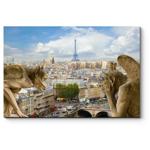 Модульная картина Горгульи на соборе Парижской Богоматери140x93