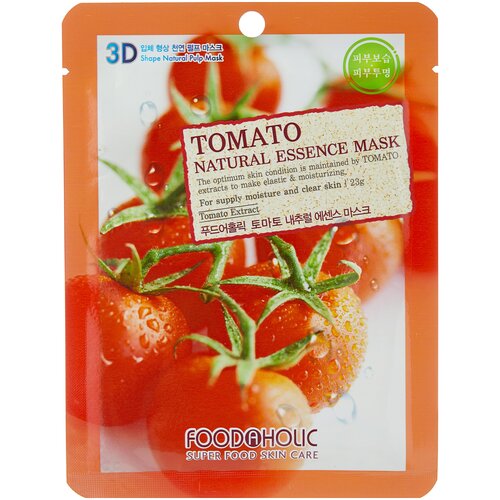 Foodaholic Тканевая 3D маска с натуральным экстрактом томата, 23 г, 23 мл