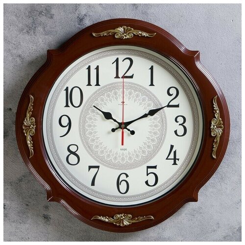 Часы настенные, серия: Классика, "Баконг", плавный ход, 40 см, венге, часы интерьерные