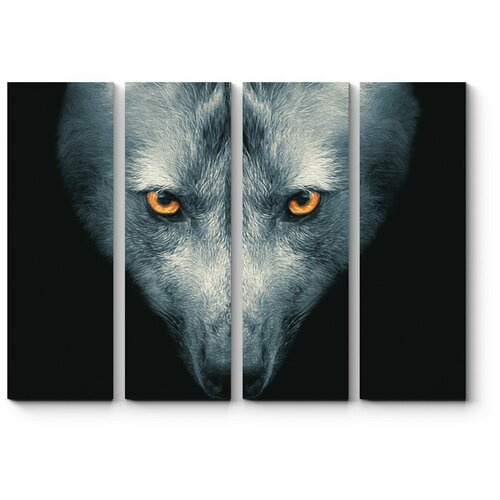 Модульная картина Портрет серого волка 150x113