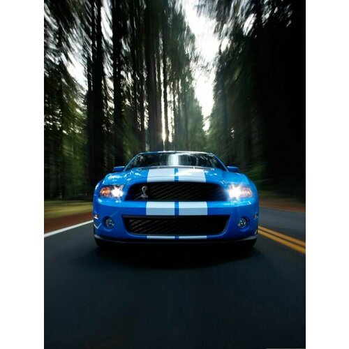 Плакат, постер на холсте Ford Shelby GT500, Форд Шелби. Размер 60 х 84 см