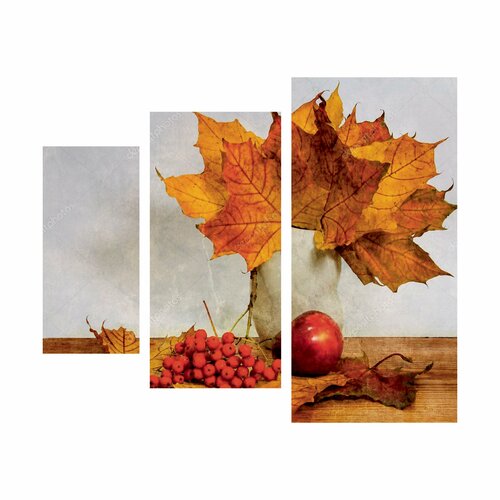 Модульная картина "Осенний натюрморт" (Размер: 66х60см (14х30,18х40,28х60))