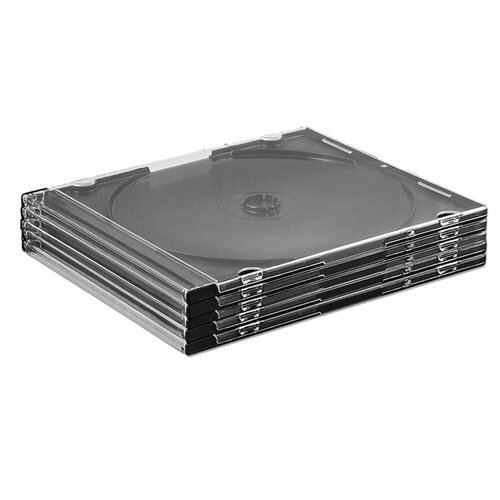 Бокс для CD диска Slim 5 мм, черный, 5 штук CD Slim Box на 1 компакт диск