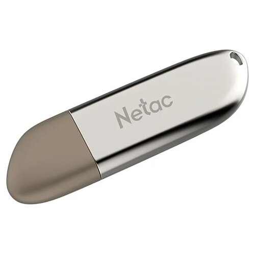 Флешка Netac U352 USB 2.0 32 ГБ, 1 шт., серебристый/коричневый