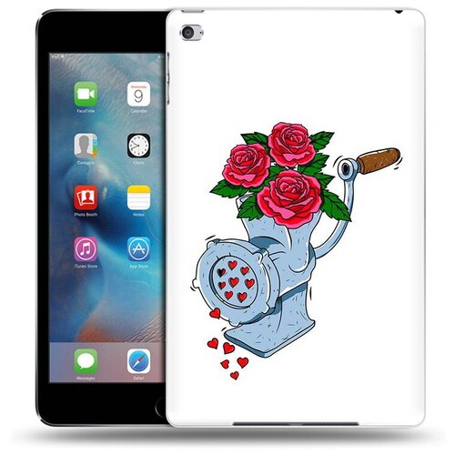 Чехол задняя-панель-накладка-бампер MyPads Цветочные сердца для iPad mini 4 7.9 (2015)-A1538/A1550 противоударный