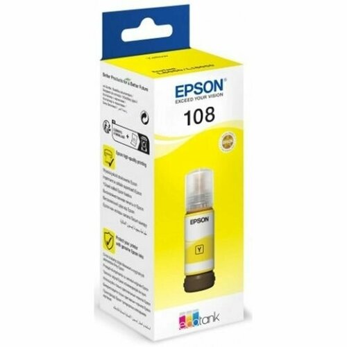 EPSON C13T09C44A Картридж 108 EcoTank Ink для Epson L8050/L18050, Yellow 70ml