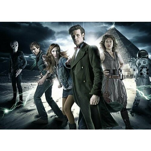 Плакат, постер на холсте Доктор Кто. Doctor Who, сериал. Размер 60 х 84 см