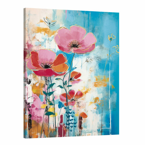 Интерьерная картина 50х70 "Цветочный оазис"