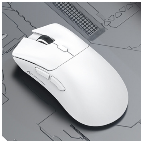 Мышь игровая беспроводная Attack Shark R1 компьютерная Bluetooth + 2.4Ghz USB + проводная мышка для компьютера gaming game wireless mouse белая