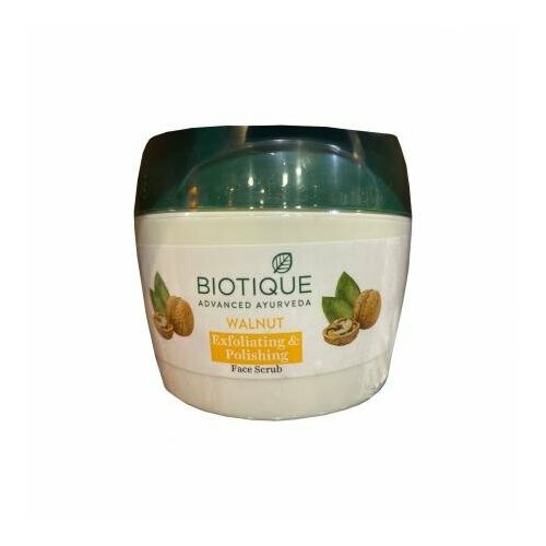 Biotique BIO NUT walnut scrub Очищающий скраб для лица с маслом грецкого ореха 175г