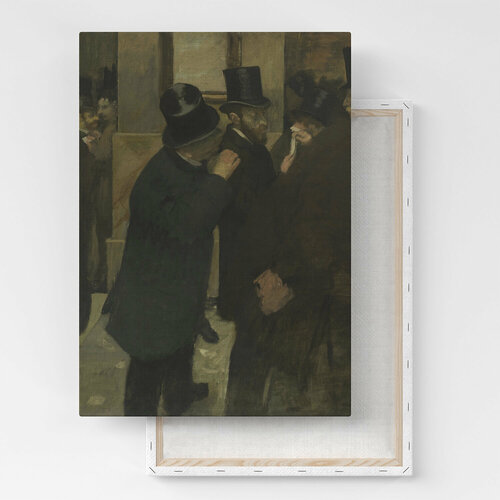 Картина на холсте, репродукция / Дега Эдгар - Portraits at the Stock Exchange / Размер 80 x 106 см