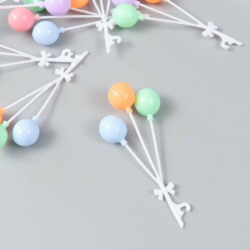 Декор для творчества пластик "Связка воздушных шаров" 3 шт 12,5 см 9545864
