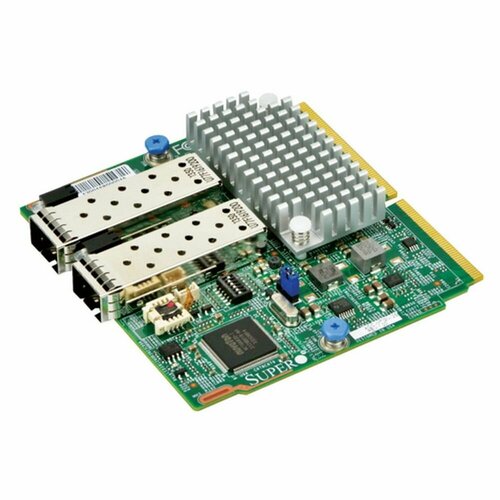 SuperMicro Контроллер SuperMicro AOC-MTGN-i2SM-O 2-портовая сетевая карта 10 Гбит/с с адаптером для установки в корпуса U AOC-MTGN-i2SM-O