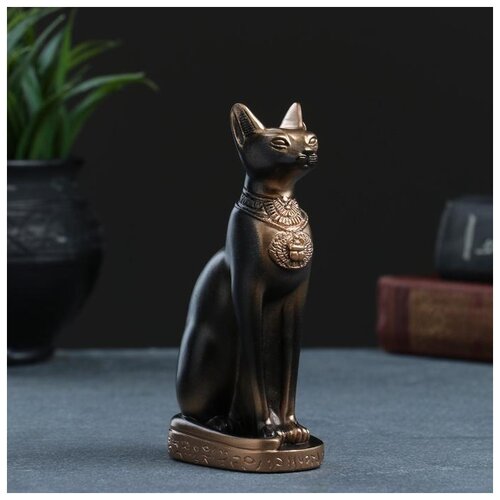Фигура "Кошка египетская" 13х7см, бронза / мраморная крошка 4934085