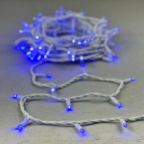 BEAUTY LED Уличная гирлянда Legoled 100 синих LED, 10 м, белый каучук, соединяемая, IP65 LL100-8-2B