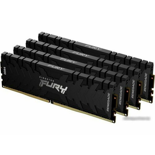 Оперативная память Kingston DRAM 32GB 3600MHz DDR4 CL16 DIMM (Kit of 4) FURY Renegade Black KF436C16RBK4/32