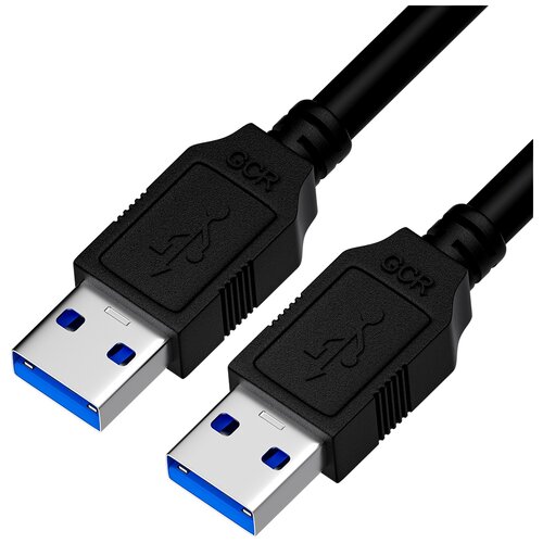 Кабель GCR USB 3.0 - USB 3.0 (GCR-U3A01), 0.5 м, черный