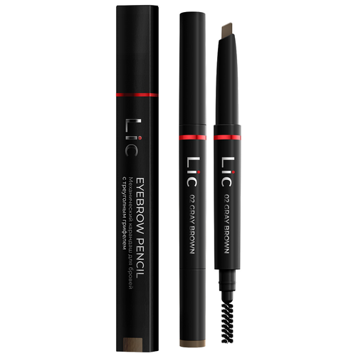 Lic Карандаш для бровей Mechanical Eyebrow Pencil, оттенок 02 Grey Brown