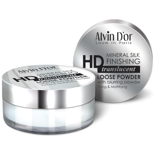 Alvin D'or Рассыпчатая фиксирующая пудра HD Mineral Silk Finishing Translucent Loose Powder 1 шт. LSP-02 8 г