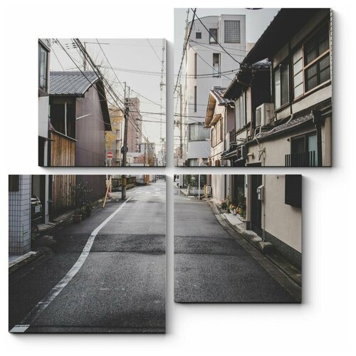 Модульная картина Узкие улочки Киото140x140