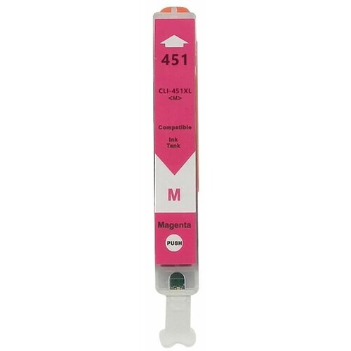 Картридж для принтера Canon CLI-451XLM совместимый для Pixma iP7240, MG6340, MG5440, пурпурный, magenta