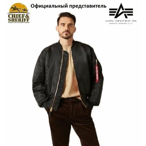 Бомбер ALPHA INDUSTRIES, размер S, черный