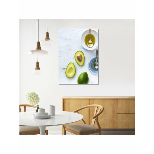 Картина на холсте с подрамником Авокадо и масло 40х60