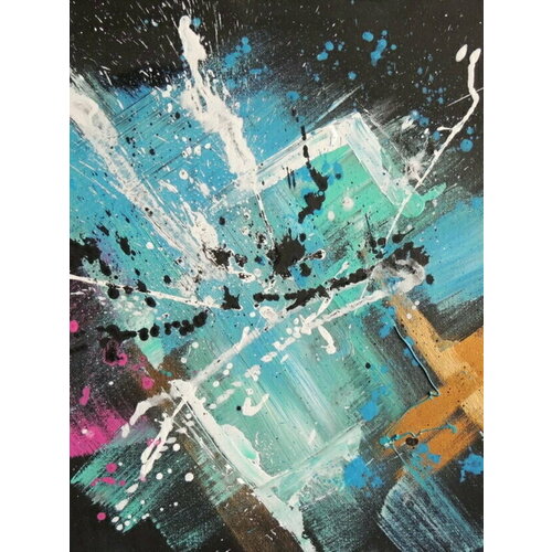 Плакат, постер на бумаге Abstraction/Абстракция: Краски/искусство/арт/абстракция/творчество. Размер 60 х 84 см