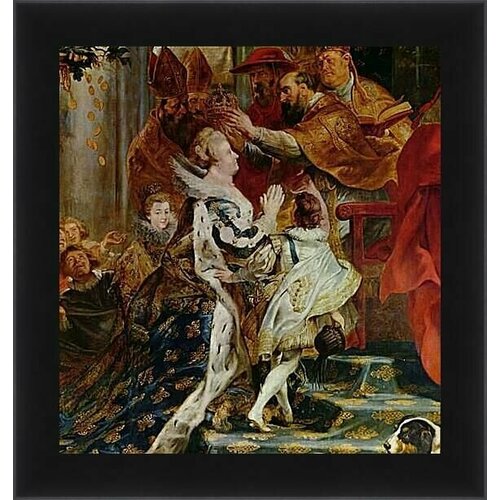 Плакат, постер на холсте Коронация Марии Медичи. Питер Пауль Рубенс. Размер 30 х 42 см
