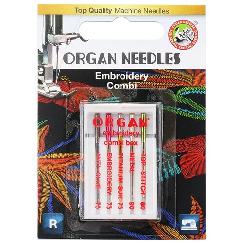 ORGAN иглы вышивальные 5/COMBI Box Blister