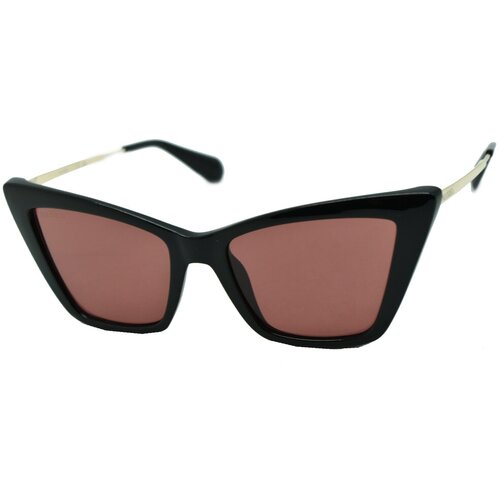 Солнцезащитные очки Max & Co., черный, бордовый