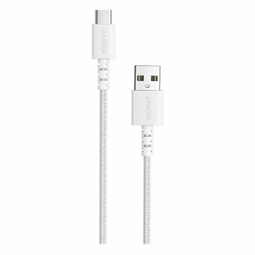 Кабель ANKER A8022, USB Type-C (m) - USB (m), 0.9м, в оплетке, 3A, белый [a8022h21]