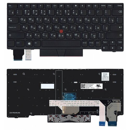 Клавиатура для ноутбука Lenovo 01YP142 черная с рамкой и стиком